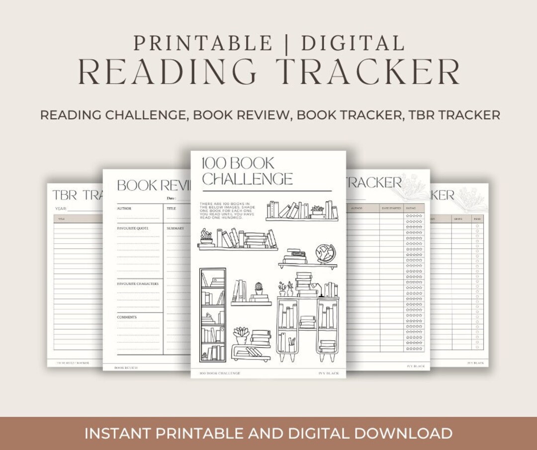 Reading Tracker Bundle - Instant Printable Download | to Be Read List ...