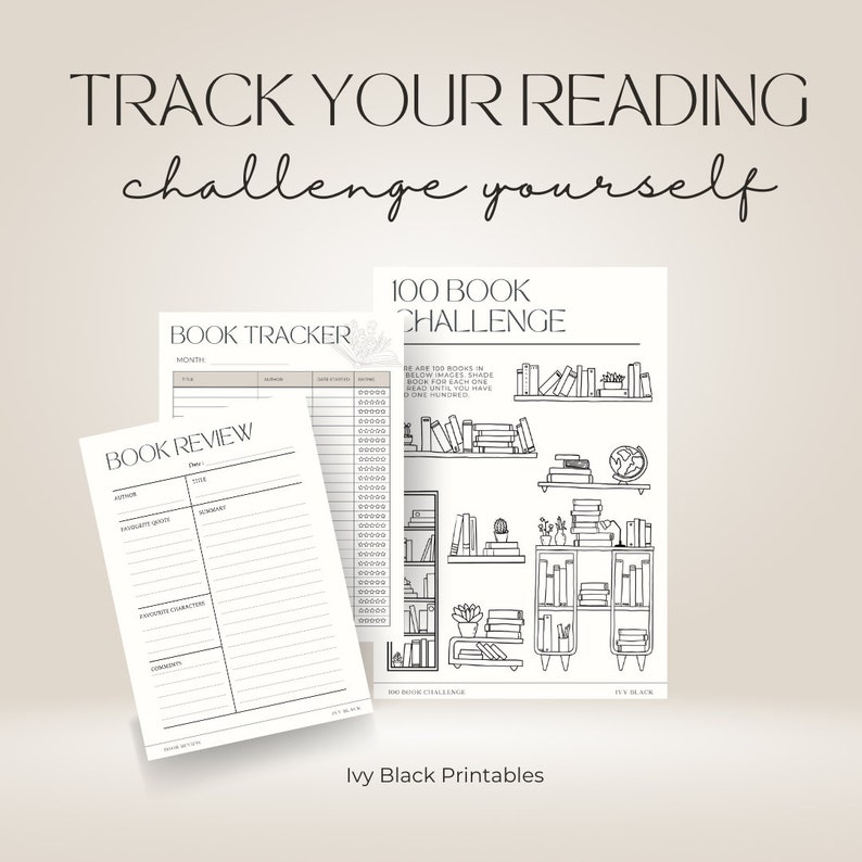 Reading Tracker Bundle - Instant Printable Download | to Be Read List ...