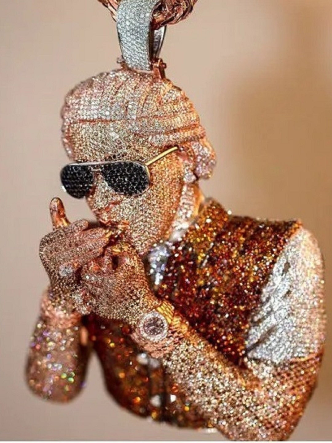 Thug Life Pendant, Customize Face Pendant , Mens Face Pendant, Name ...