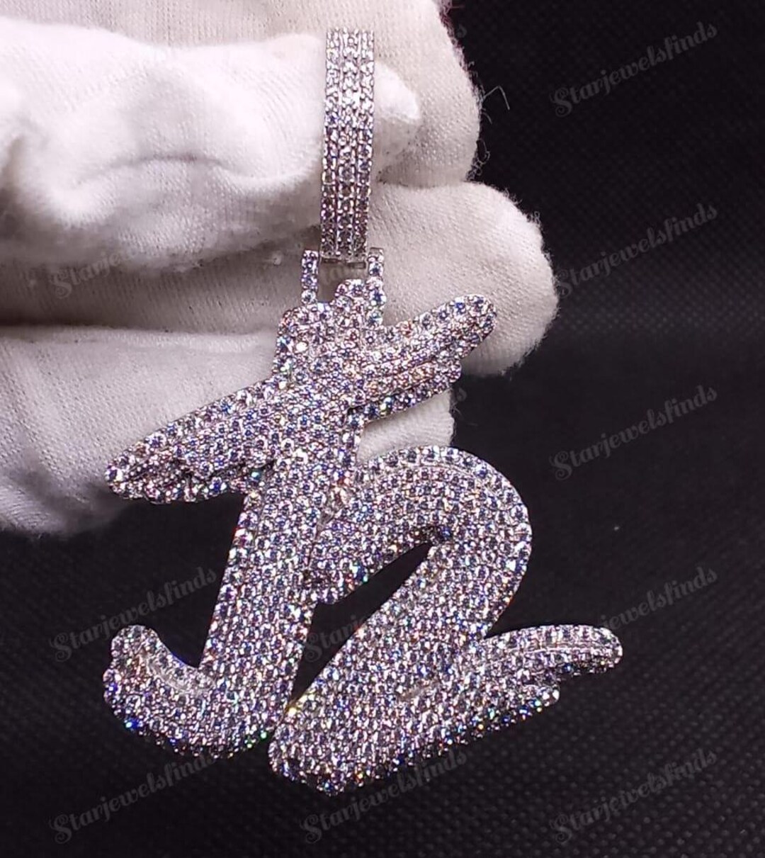 Custom Initial Letter Number Pendant 925 Sterling Silver, J2 Letter Men ...