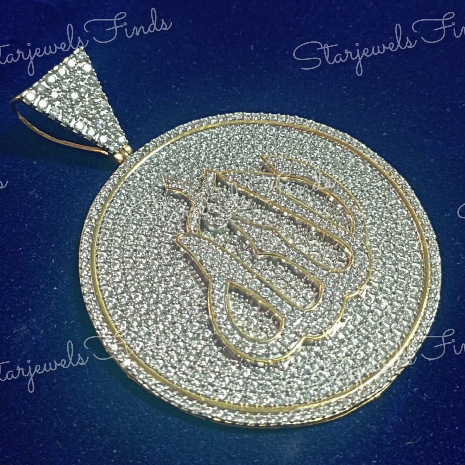 Custom Allah God Muslim Islamic Arabic Pendant,moissanite Allah God ...