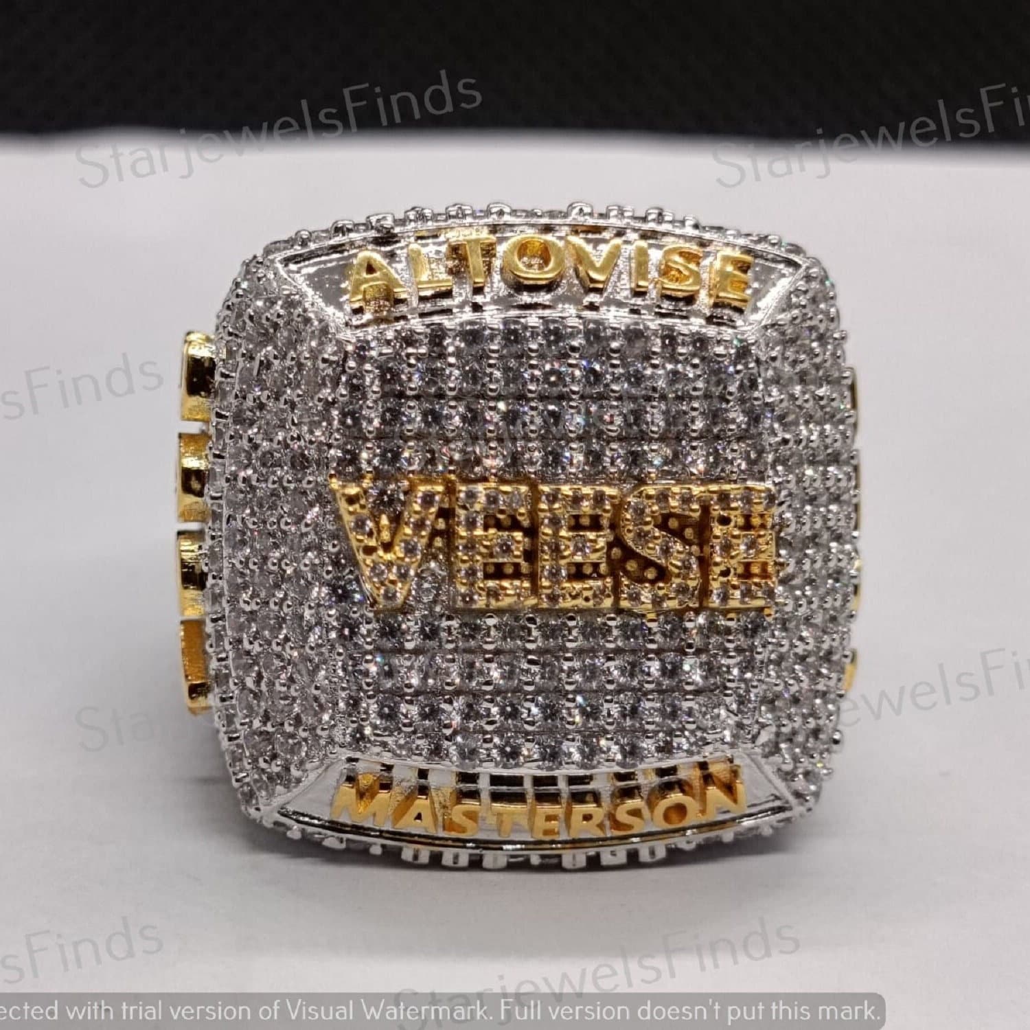 Bling Rapper Statement Ring for Men, Iced Men Ring Custom Iced Initial ...