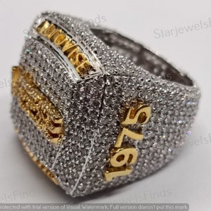 Bling Rapper Statement Ring for Men, Iced Men Ring Custom Iced Initial ...