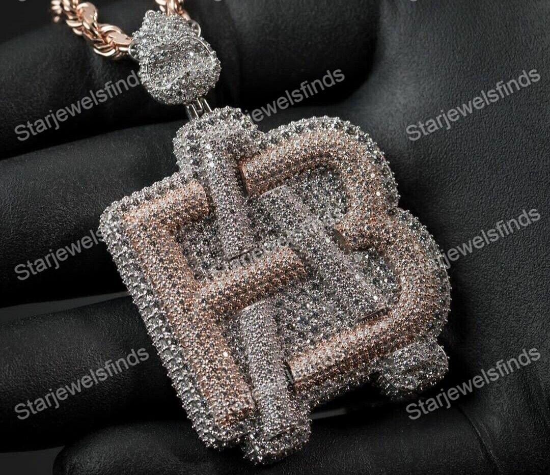 Custom Letter Pendant,925 Sterling Silver,letter Men's Pendant,hip Hop ...