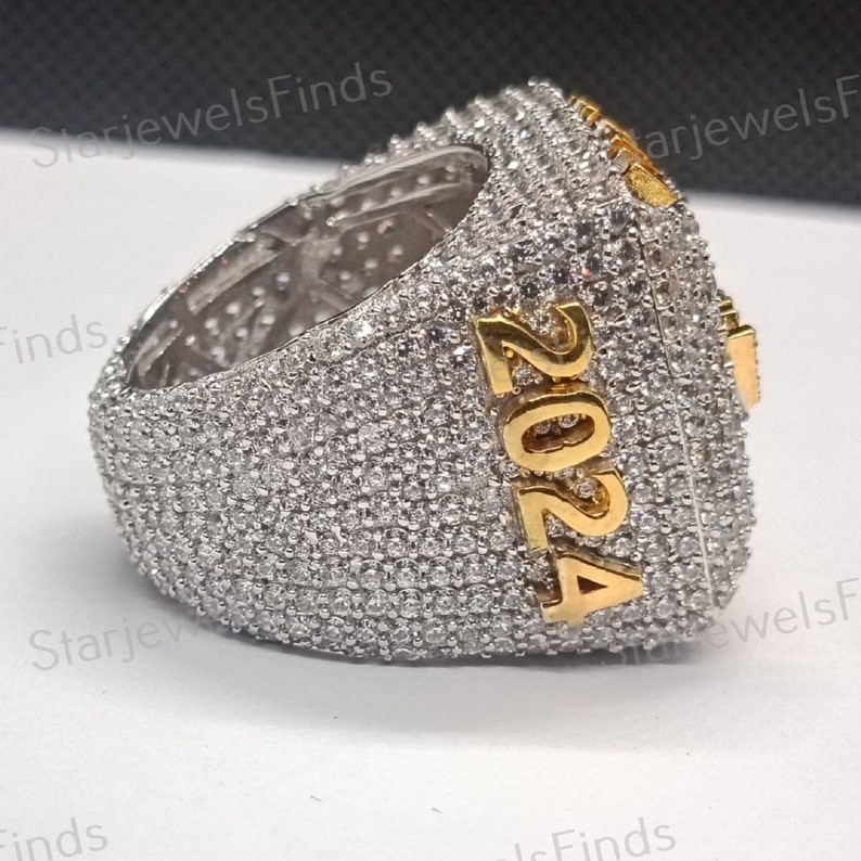 Bling Rapper Statement Ring for Men, Iced Men Ring Custom Iced Initial ...