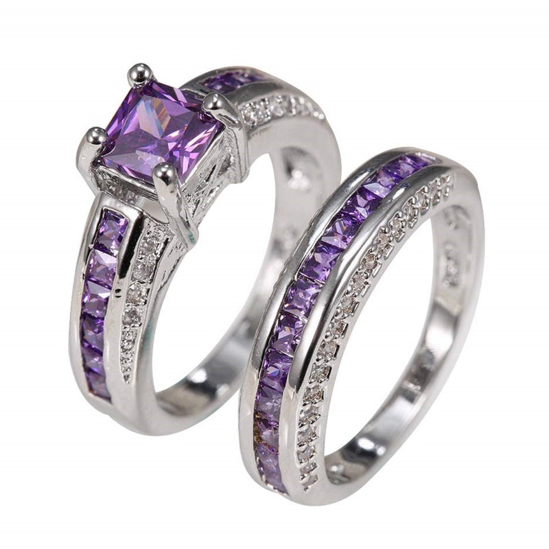 Amethyst Bridal Set - Etsy