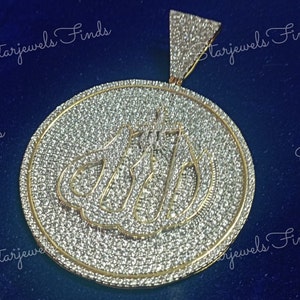 Custom Allah God Muslim Islamic Arabic Pendant,moissanite Allah God ...