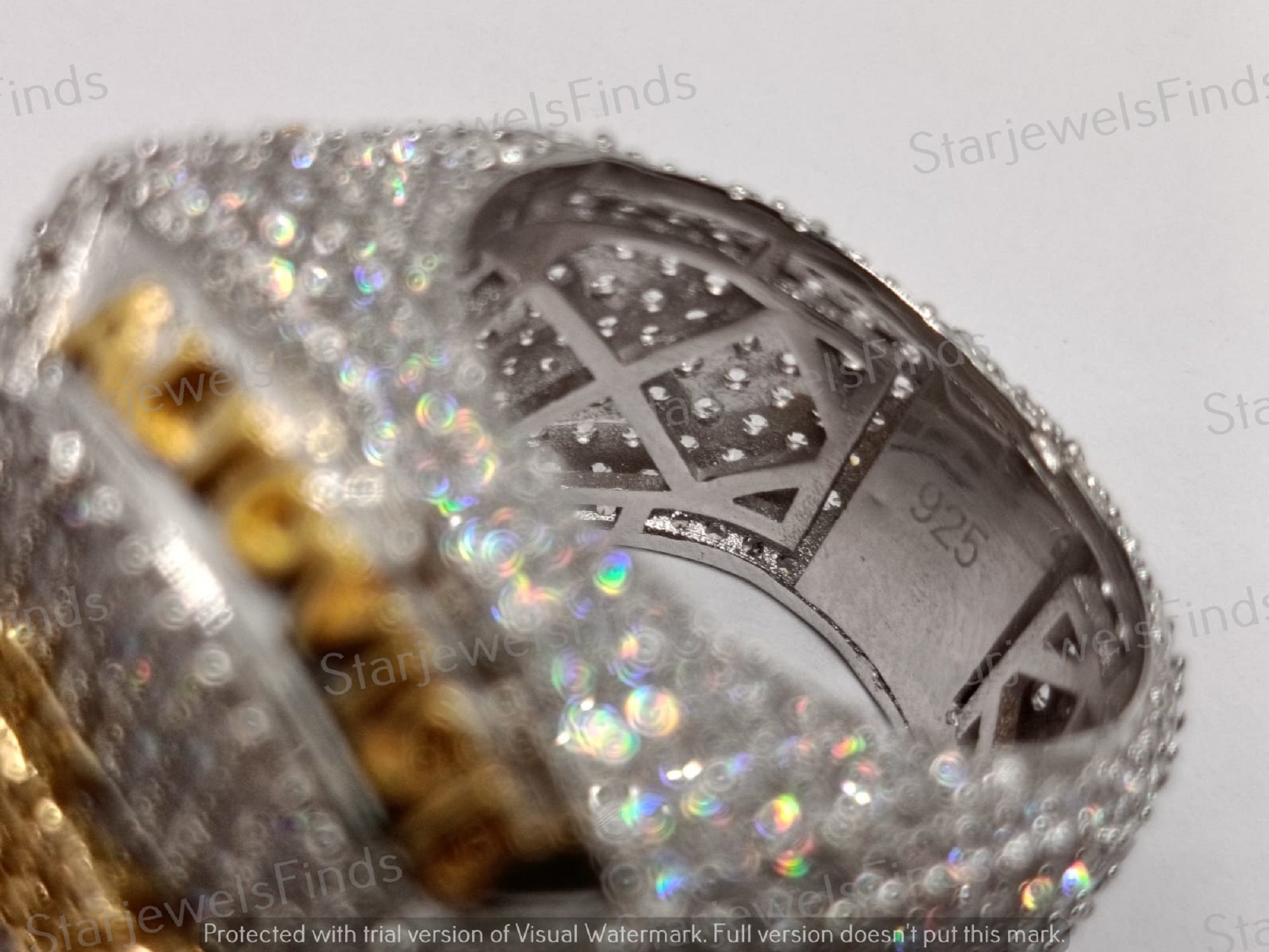 Bling Rapper Statement Ring for Men, Iced Men Ring Custom Iced Initial ...