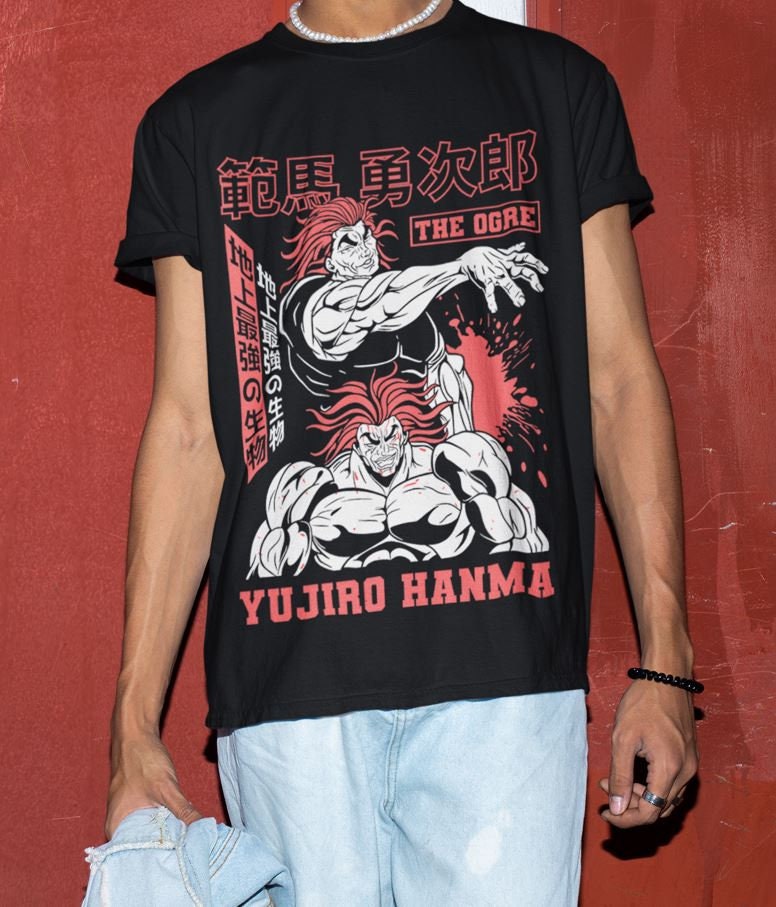 Baki Hanma T-shirt Baki the Grappler Yujiro Boxing Gym Anime Gift Shirt ...
