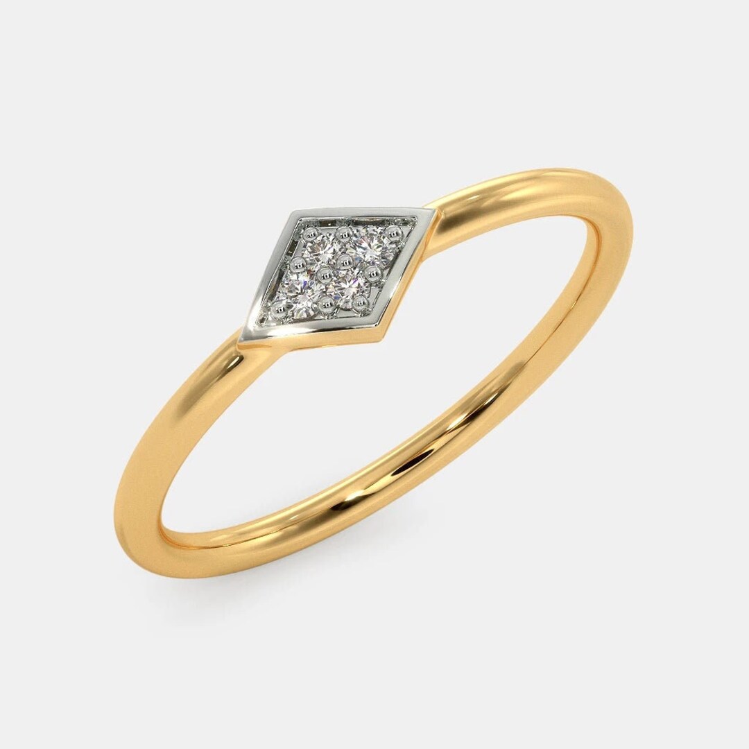 The Leyla Ring Diamond Ring in 18kt Yellow Gold 2.19 Gram - Etsy