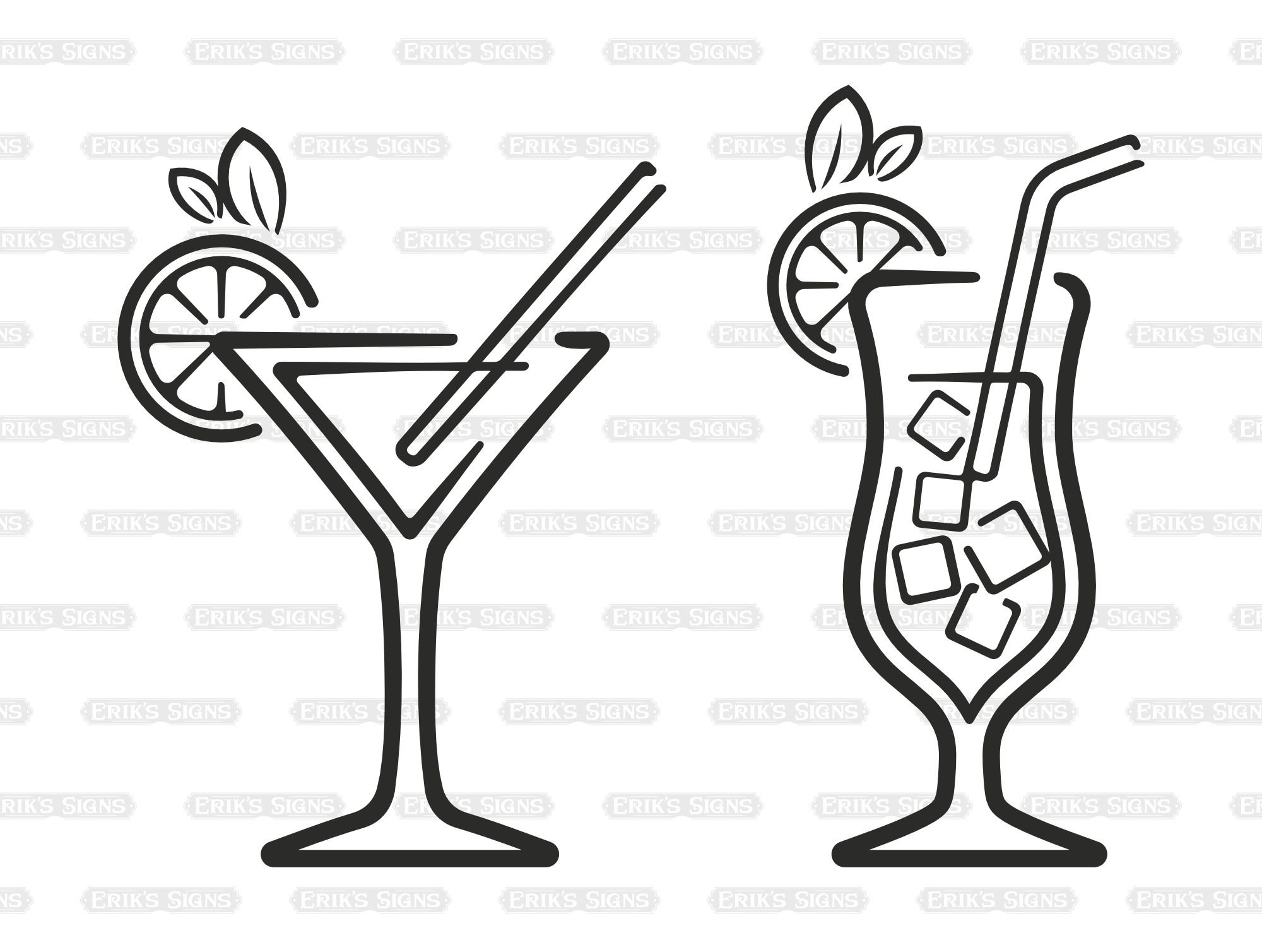 Cocktails Glasses SVG, Cocktail SVG dxf, Png, Eps, Jpeg - Etsy