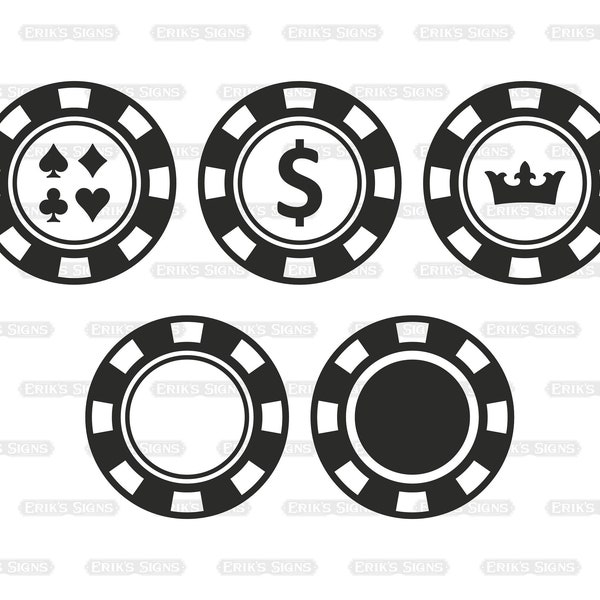 Poker Chip Svg - Etsy