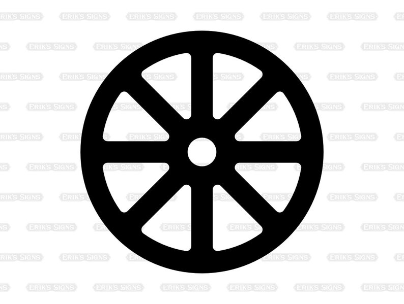 Rueda de carro SVG, silueta de rueda de madera antigua dxf, eps, png ...