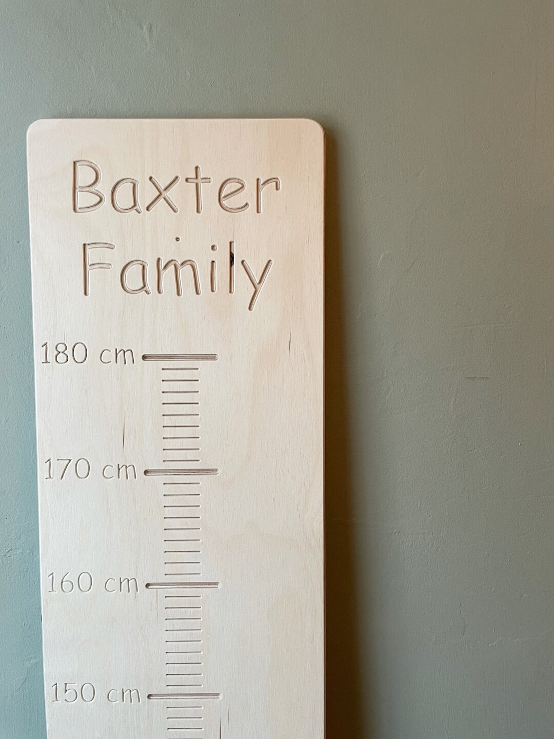 Personalised Wooden Height Chart for Kids and Families Custom Family ...