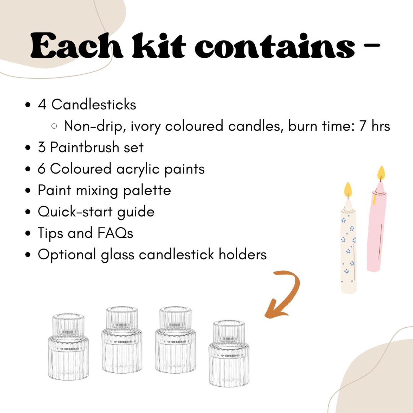 DIY Candle Painting Kit, Date Night Experience, Christmas Candle ...
