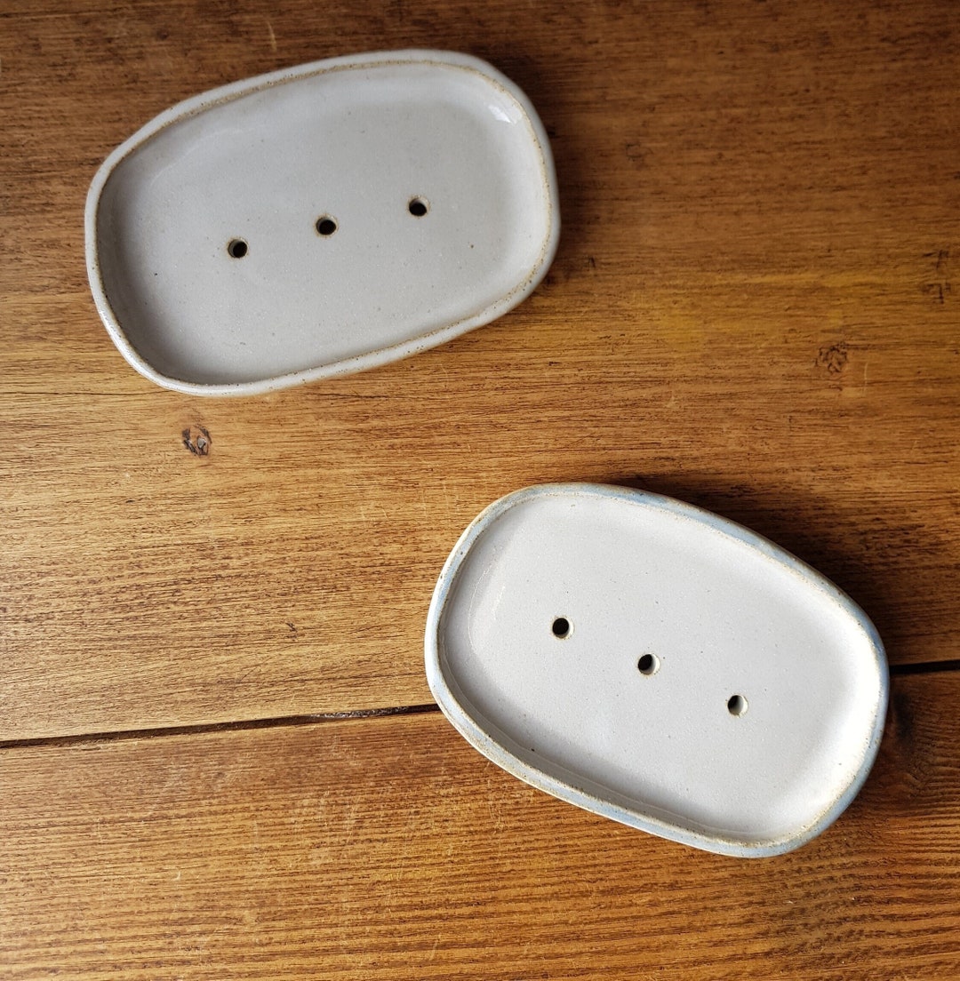 Handmade Ceramic Soap Dish, Soap Gift Set, Soap Dish With Drainage ...