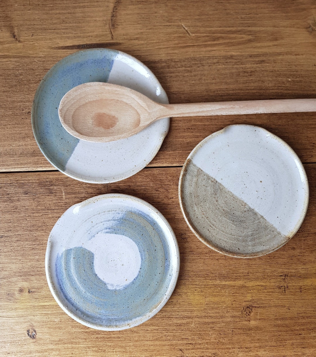 Handmade Ceramic Spoon Rest, Hand Made Pottery Spoon Rest, Teaspoon ...