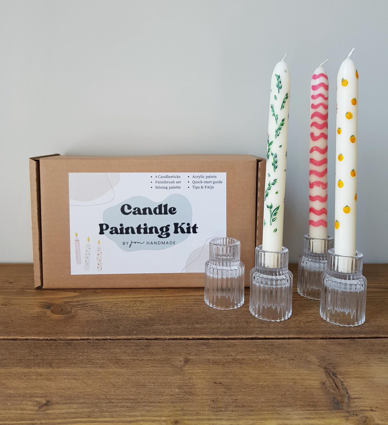 DIY Candle Painting Kit, Date Night Experience, Christmas Candle ...