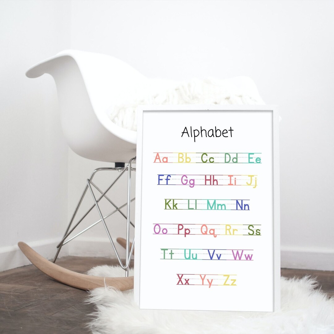 Educational Alphabet Poster ABC Chart - Etsy Canada