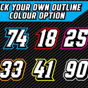 4 Custom Racing Numbers Laminated Decal Stickers - Etsy