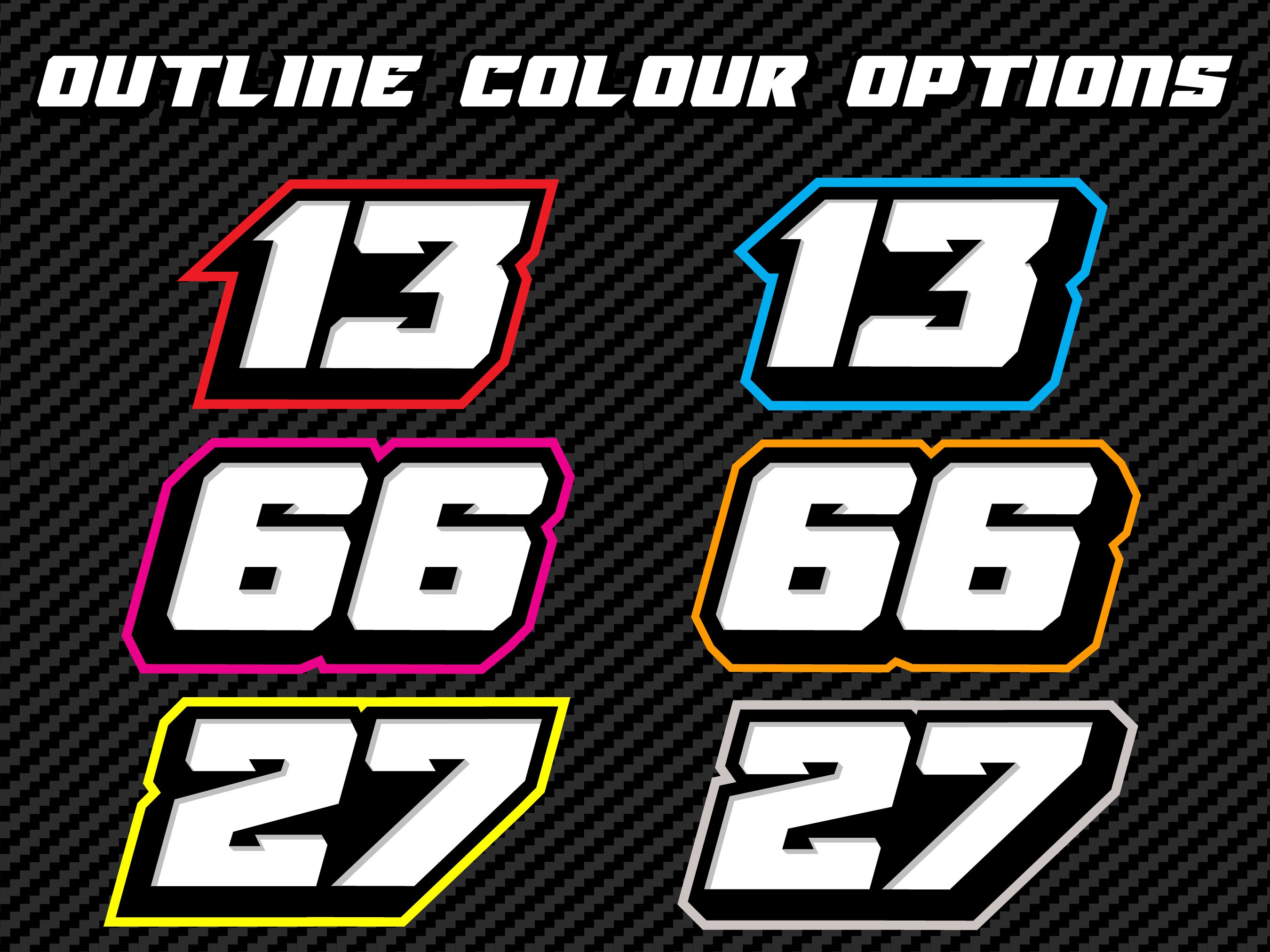 4 Custom Racing Numbers Laminated Decal Stickers - Etsy