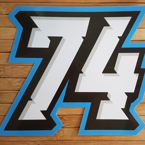 4 Custom Racing Numbers Laminated Decal Stickers - Etsy