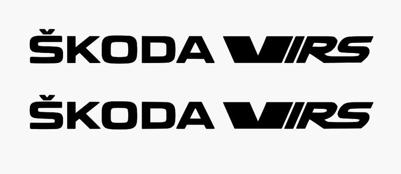 Skoda VRS Side Skirt Gloss Black Vinyl Car Decal Stickers Set of 2 - Etsy