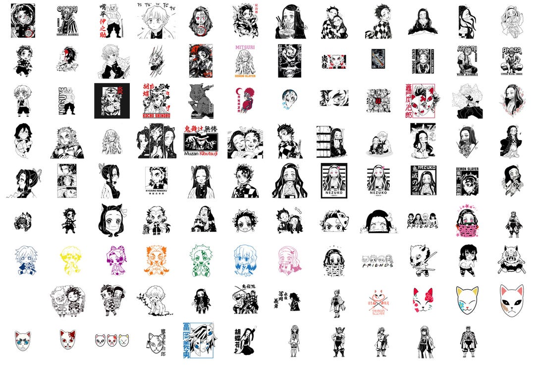 Anime Svg Bundle, Manga, Anime, Digital Download, SVG Bundle, Japanese ...