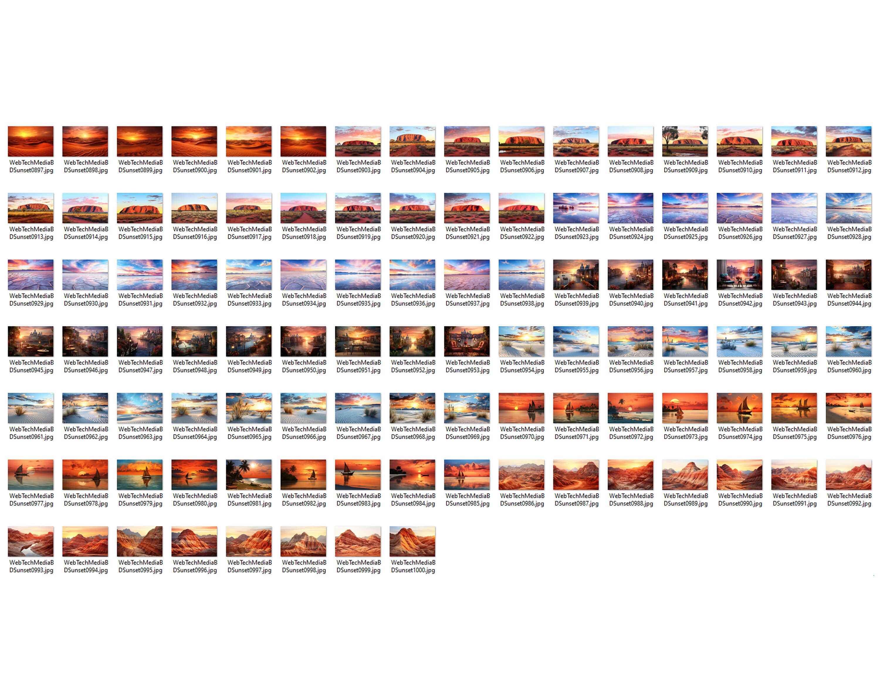 1000 Digital Backdrops, Sunset Digital Backgrounds, Backdrop Overlays ...