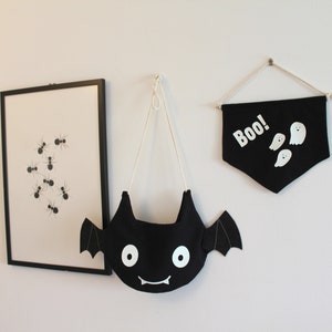 Bat Halloween Trick or Treat Bag | Personalized Kids Halloween Basket ...