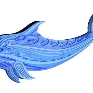 3d Dolphin Layered Design Dxf, Svg Files, CNC Laser Cutting, Laser Cut ...