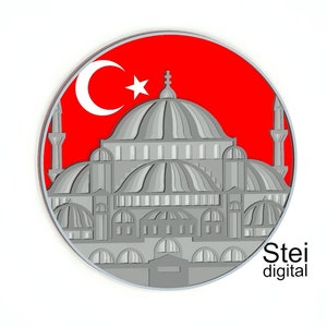 Istanbul Turkey Svg, Dxf Laser Cut File, Layered Design, 3d Istanbul ...
