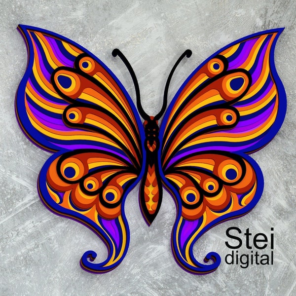 3d Butterfly Svg - Etsy