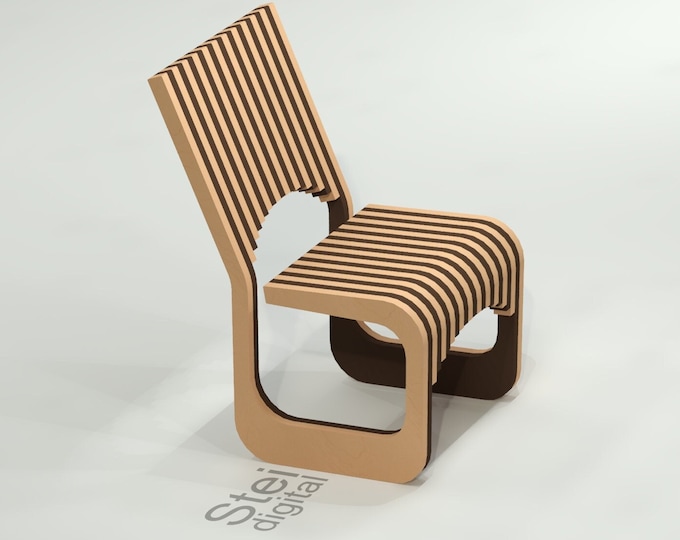 The ‘meldon’ Chair CNC Cutting Files, Plywood Furniture Plans (digital ...