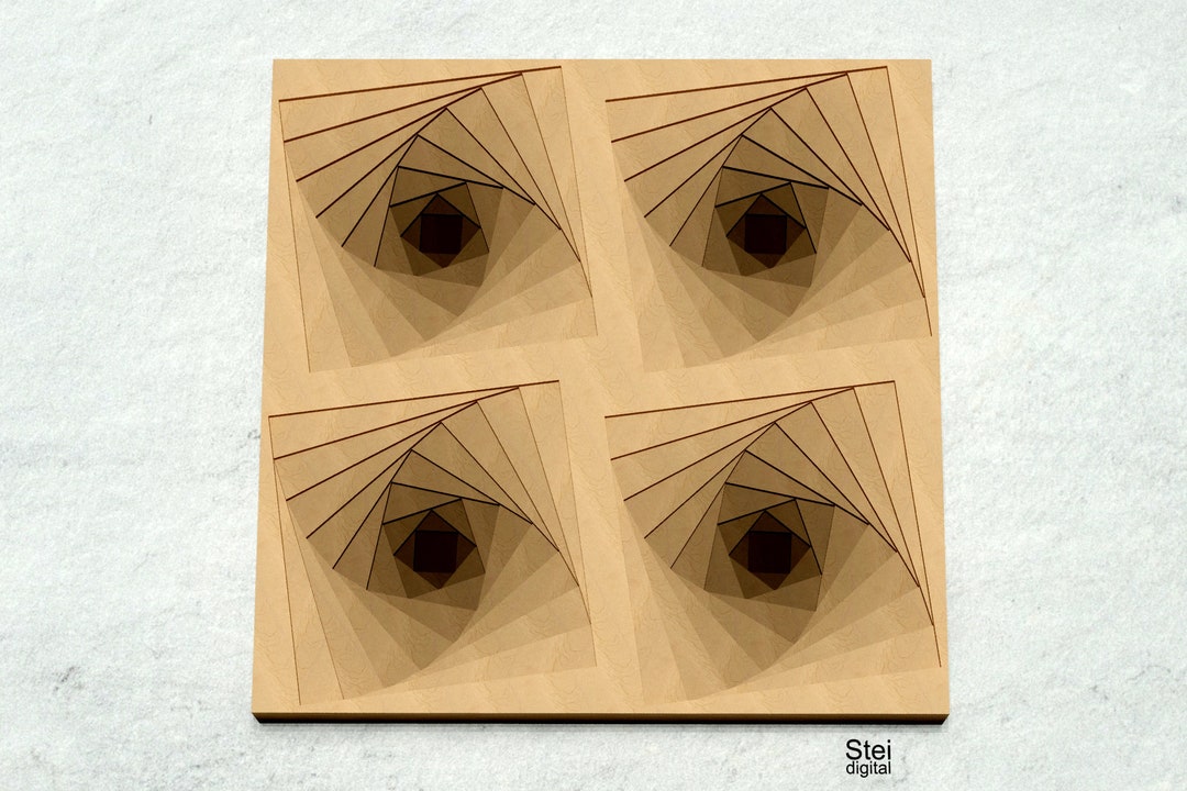 3d Optical Illusion Mandala Svg, Dxf Cut Files, Vector File, Layered ...