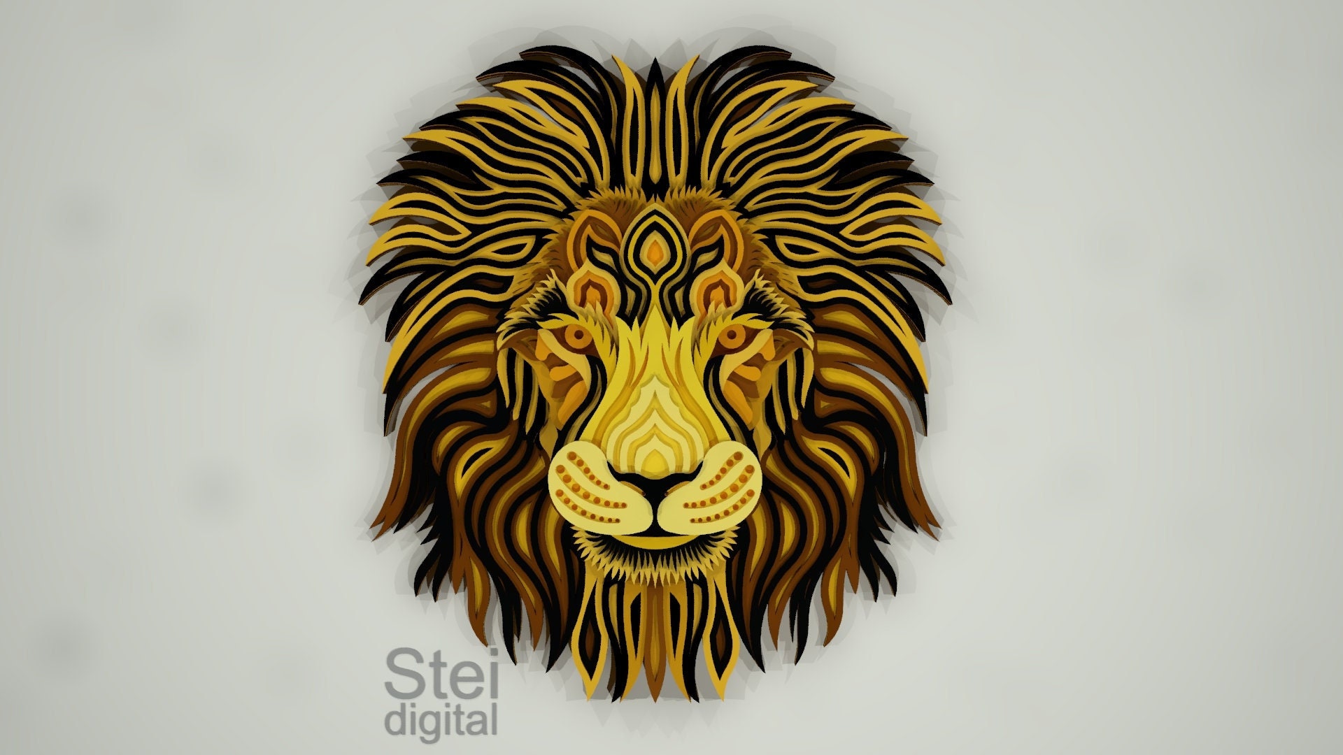 3d Lion SVG DXF Files for Laser Cutting 3d Lion Head Svg - Etsy UK
