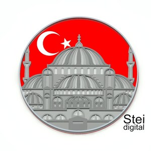 Istanbul Turkey Svg, Dxf Laser Cut File, Layered Design, 3d Istanbul ...