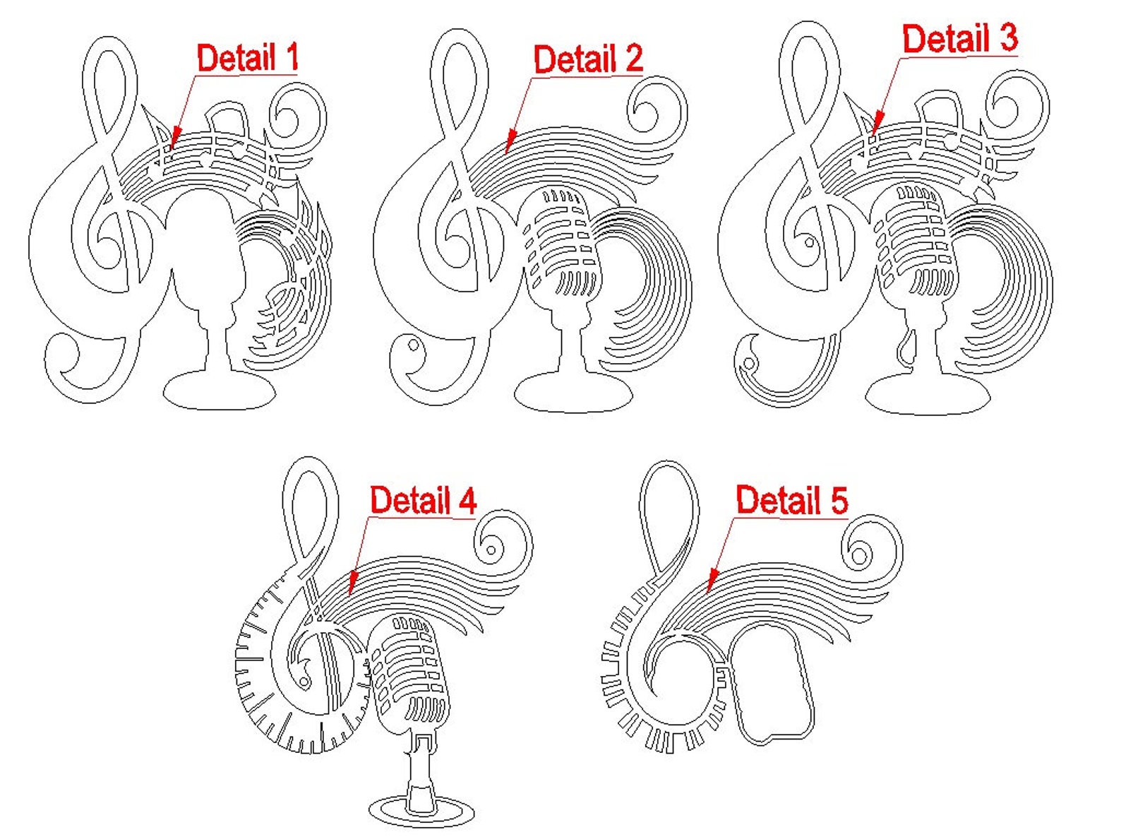 Layered Music Svg Dxf Cutting File Laser Cut Svg Music - Etsy