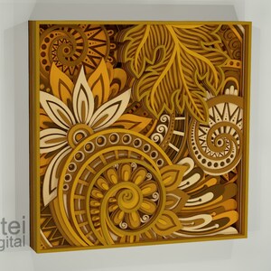 Layered Floral Design SVG, DXF Cut Files, Laser Cutting Files, 3d ...