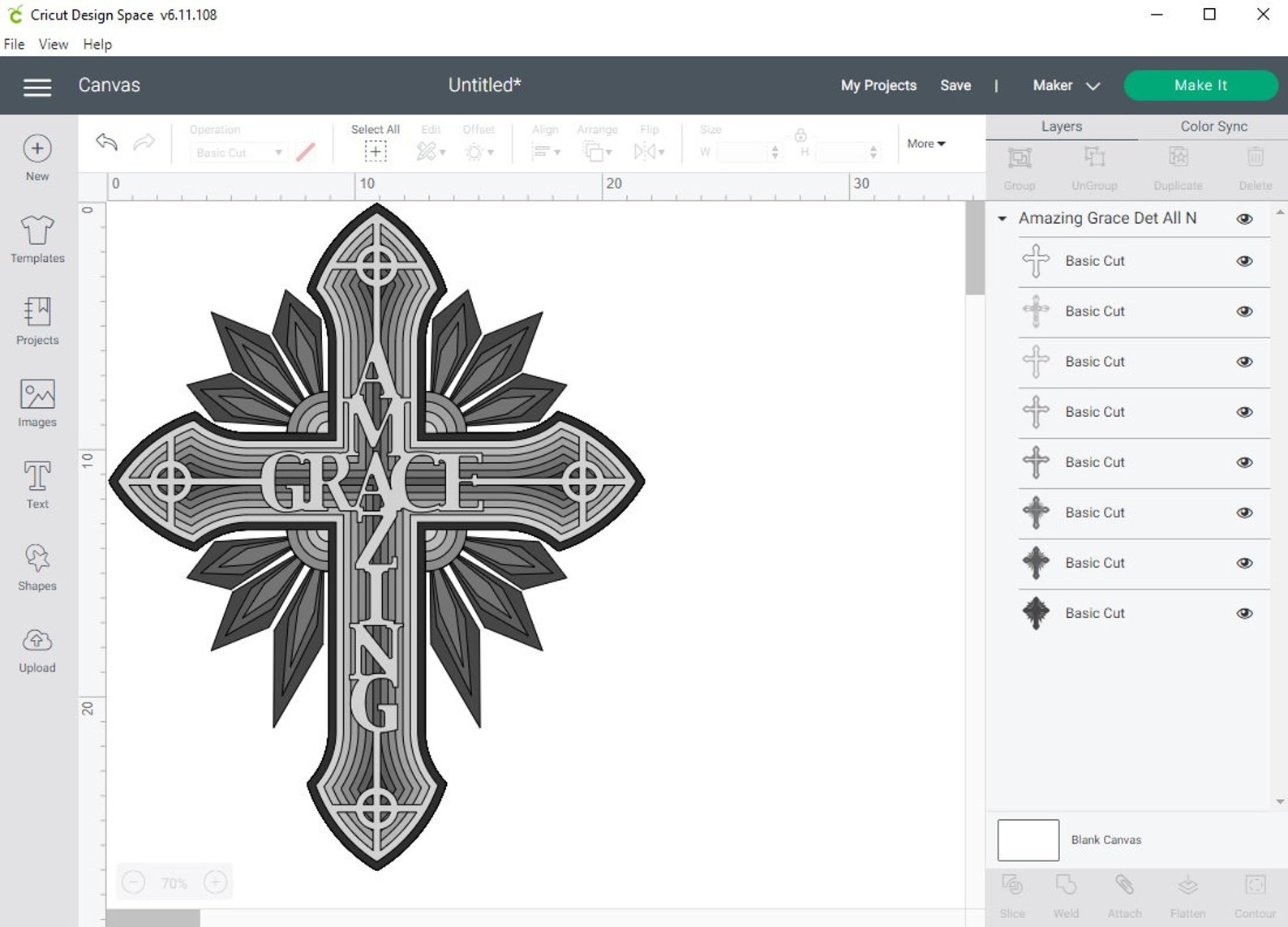 Amazing Grace Cross SVG DXF Cut Files Laser Cutting File - Etsy