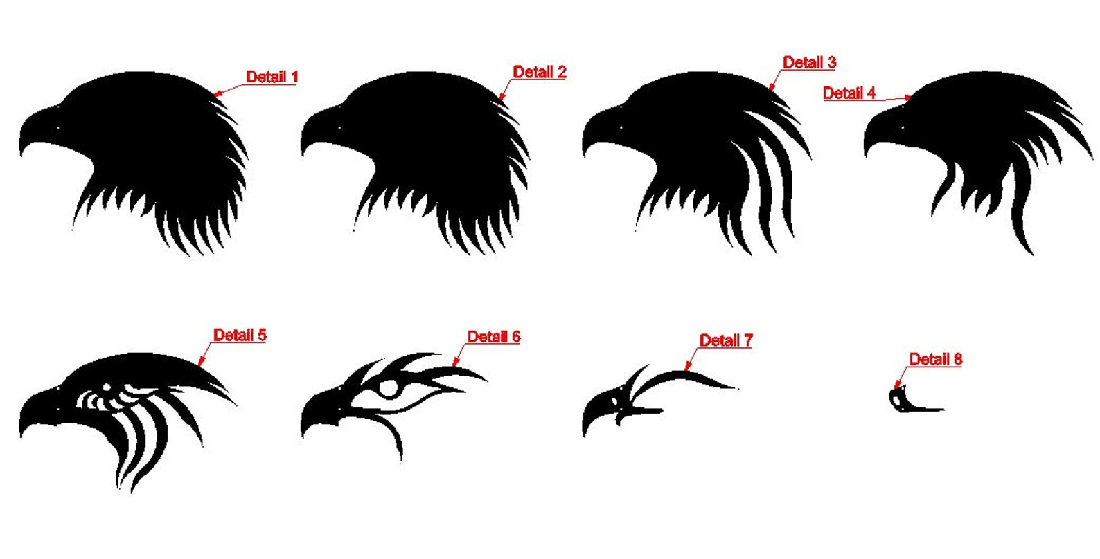 3d Layered Eagle Svg Dxf Files for Laser Cutting Svg for - Etsy