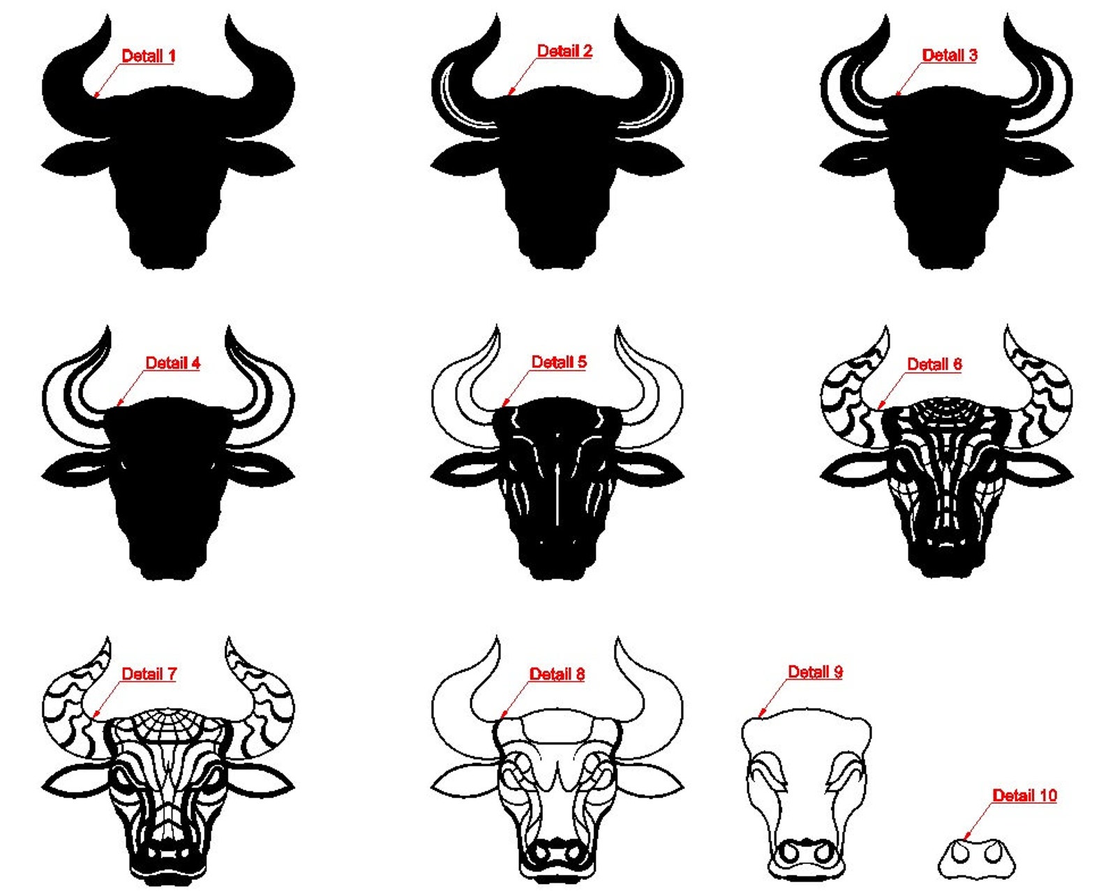 3d Bull Taurus Mandala Svg Dxf Files for Laser Cutting Cow - Etsy
