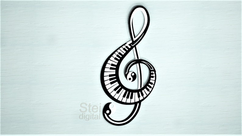3d Treble Clef Svg Dxf Laser Cutting File Laser Cut Svg - Etsy