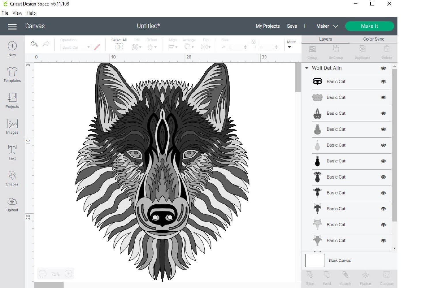3d Layered Wolf Svg Dxf Files for Laser Cutting Svg for - Etsy UK
