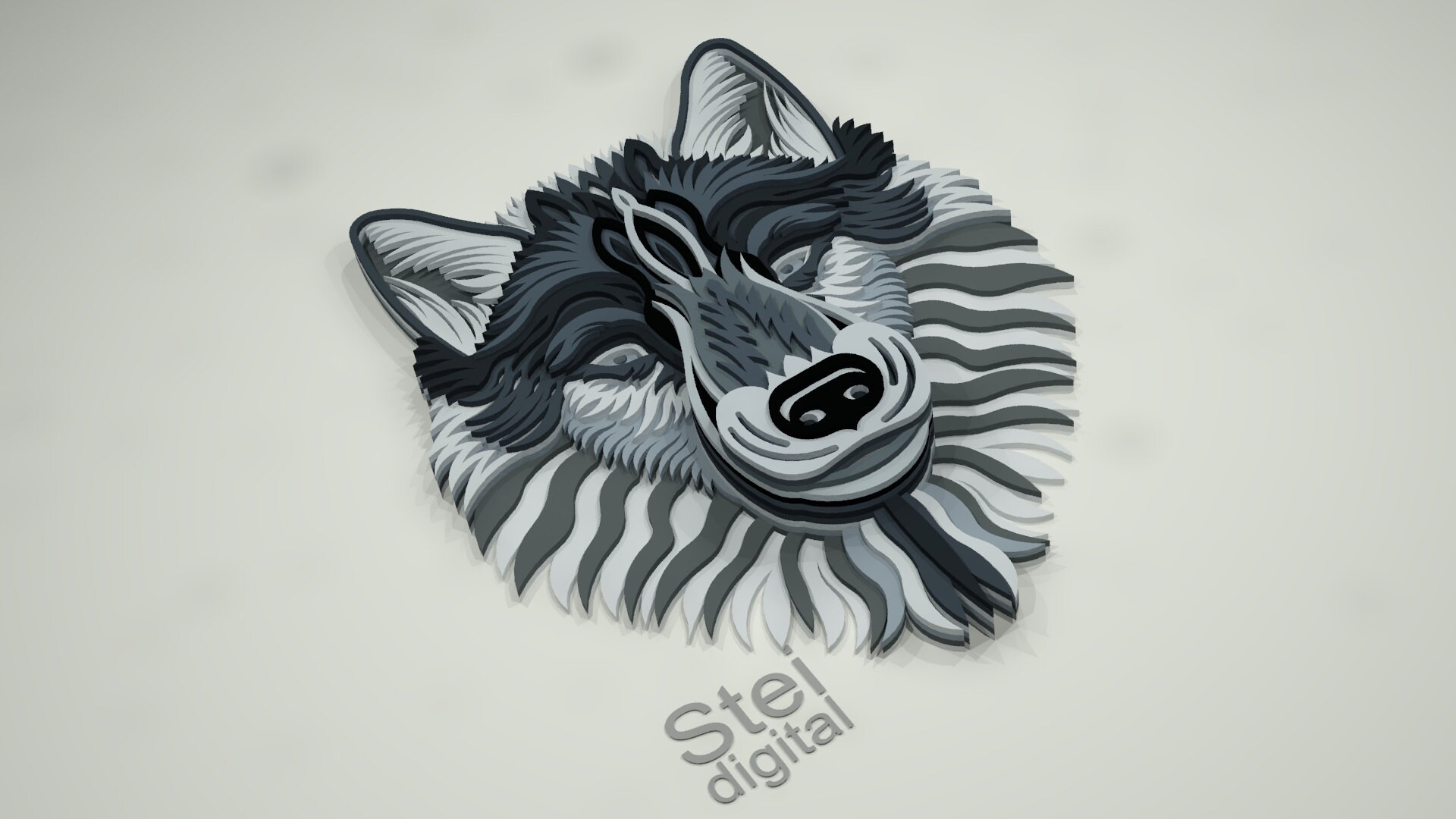 3d Layered Wolf Svg Dxf Files for Laser Cutting Svg for - Etsy UK