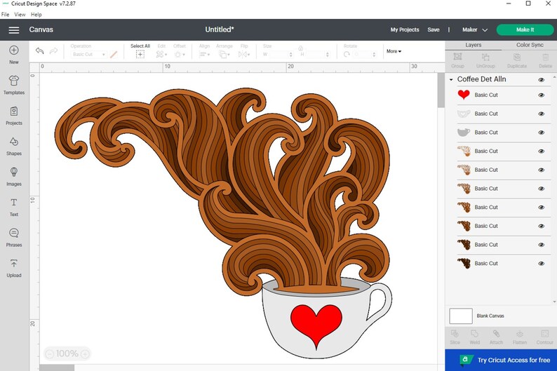 3d Coffee Cup Svg Dxf Laser Cut Files 3d Tea Cup Svg - Etsy