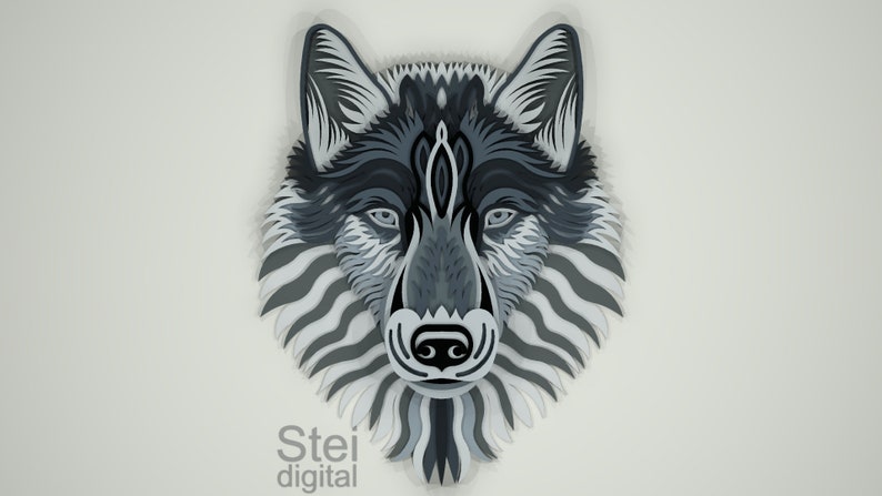 3d Layered Wolf Svg Dxf Files for Laser Cutting Svg for - Etsy UK