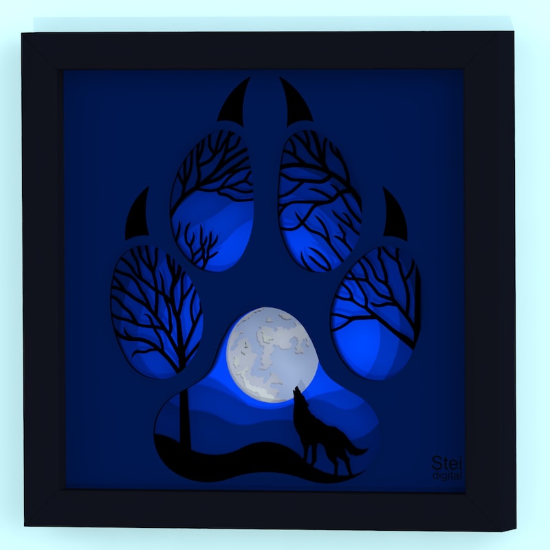 Wolf Border for Paper - Etsy