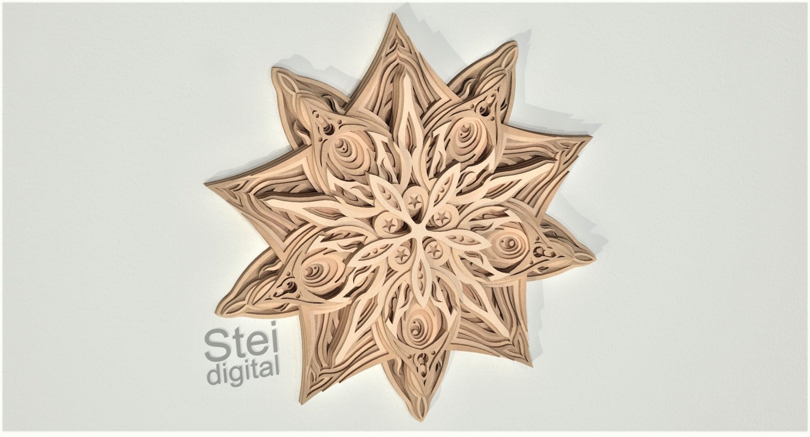 3d Christmas Tree Star Svg, Dxf Cut Files, for Laser Cut, 3d Star Svg ...