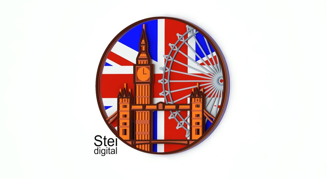 3d Layered London Mandala Svg, Dxf Laser Cut Files, Multilayer Mandala ...